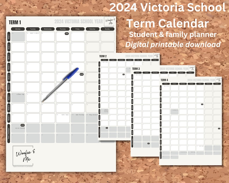 2024 VICTORIA School Term Calendar - Etsy