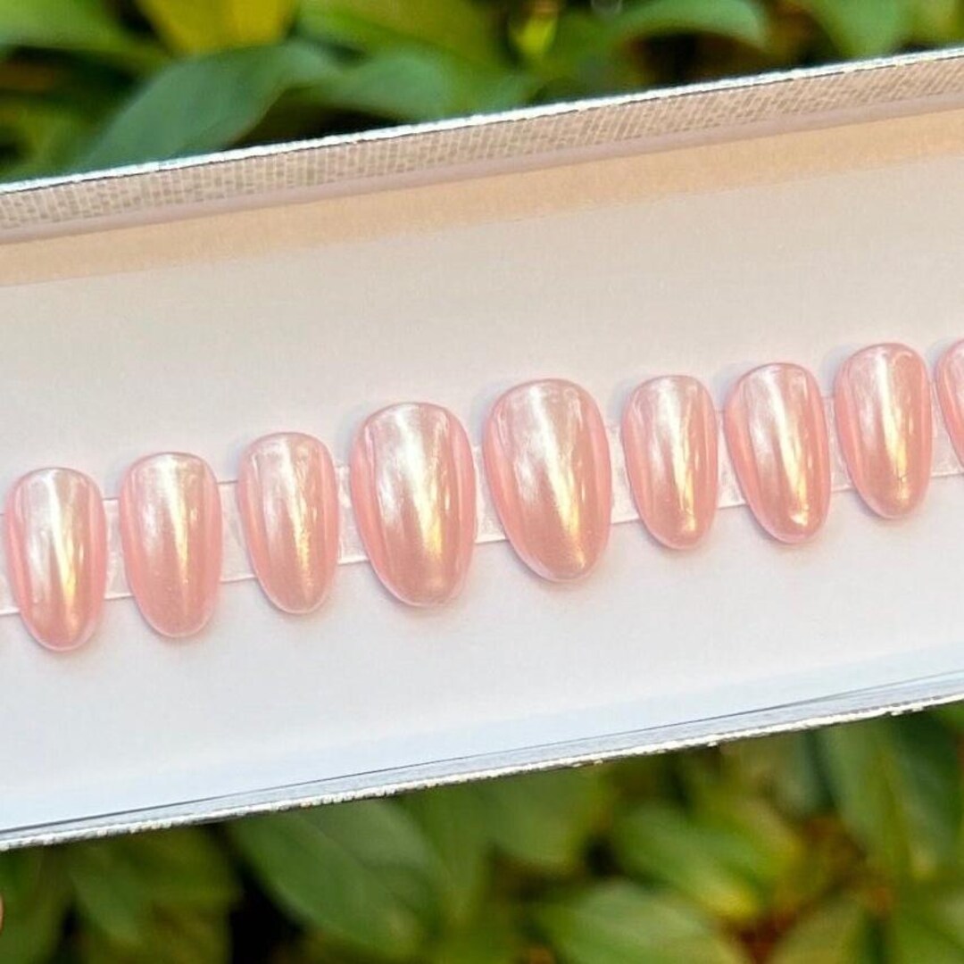 STRAWBERRY MILK | Sheer Baby Pink Apres Gelx Luxury Press-on Nails W ...