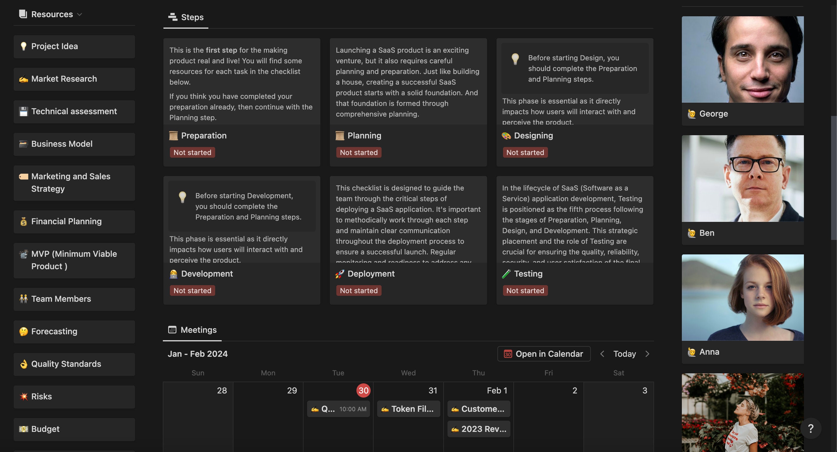 Notion Template | Saas Product Starter Kit - Etsy