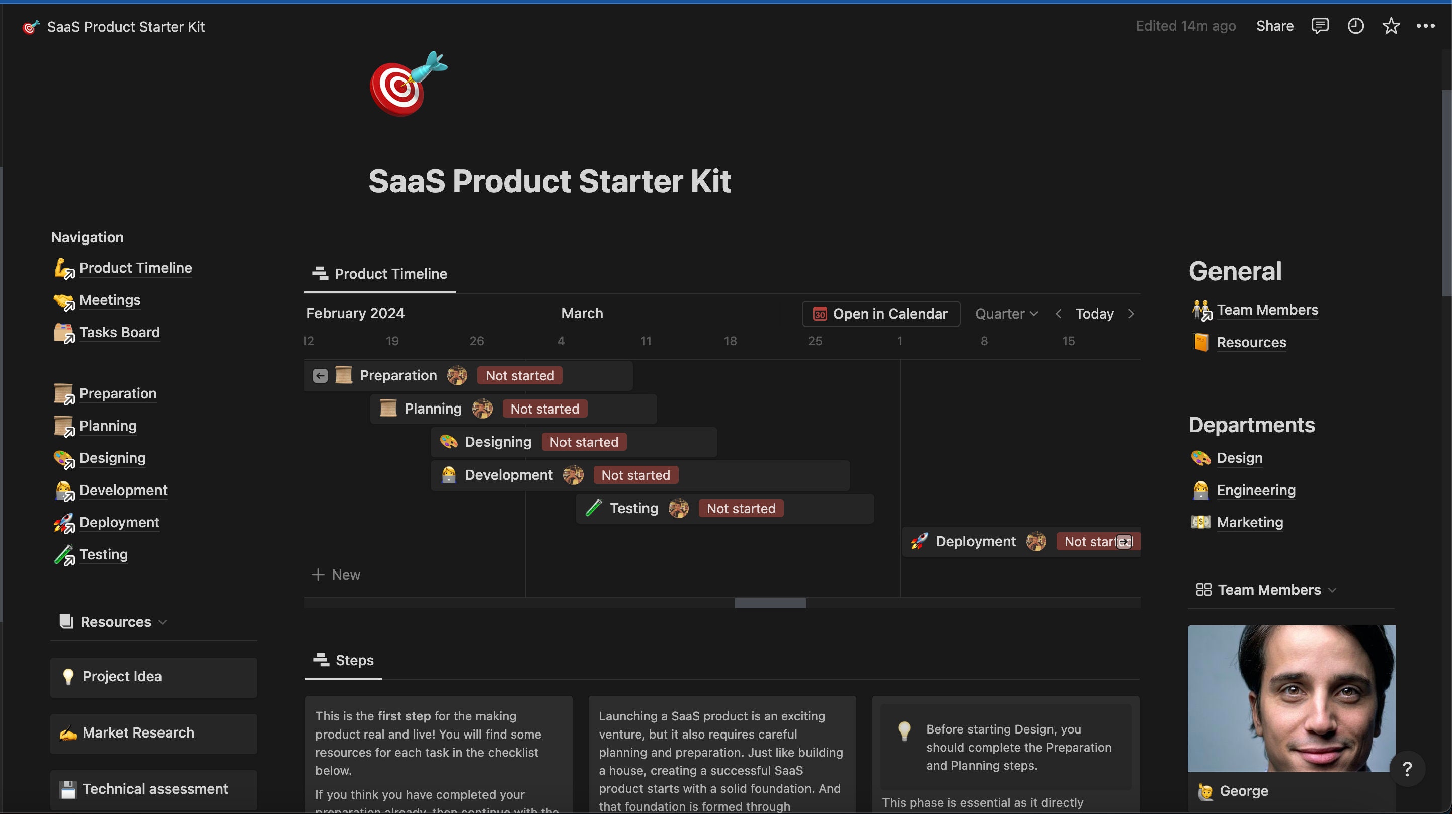 Notion Template | Saas Product Starter Kit - Etsy