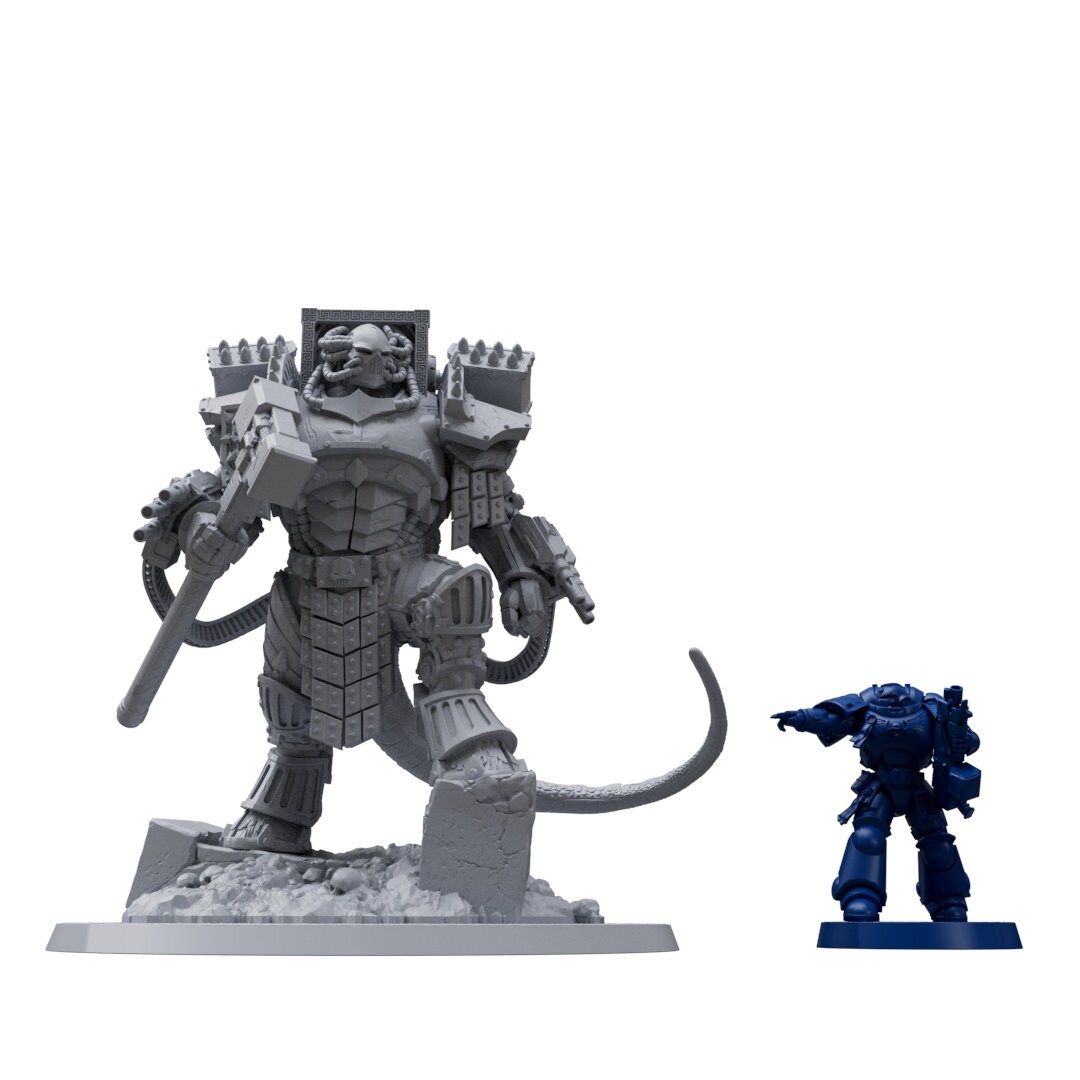 Custom Miniature Perturabo Primarch Demon 3d Printed, Official Game ...
