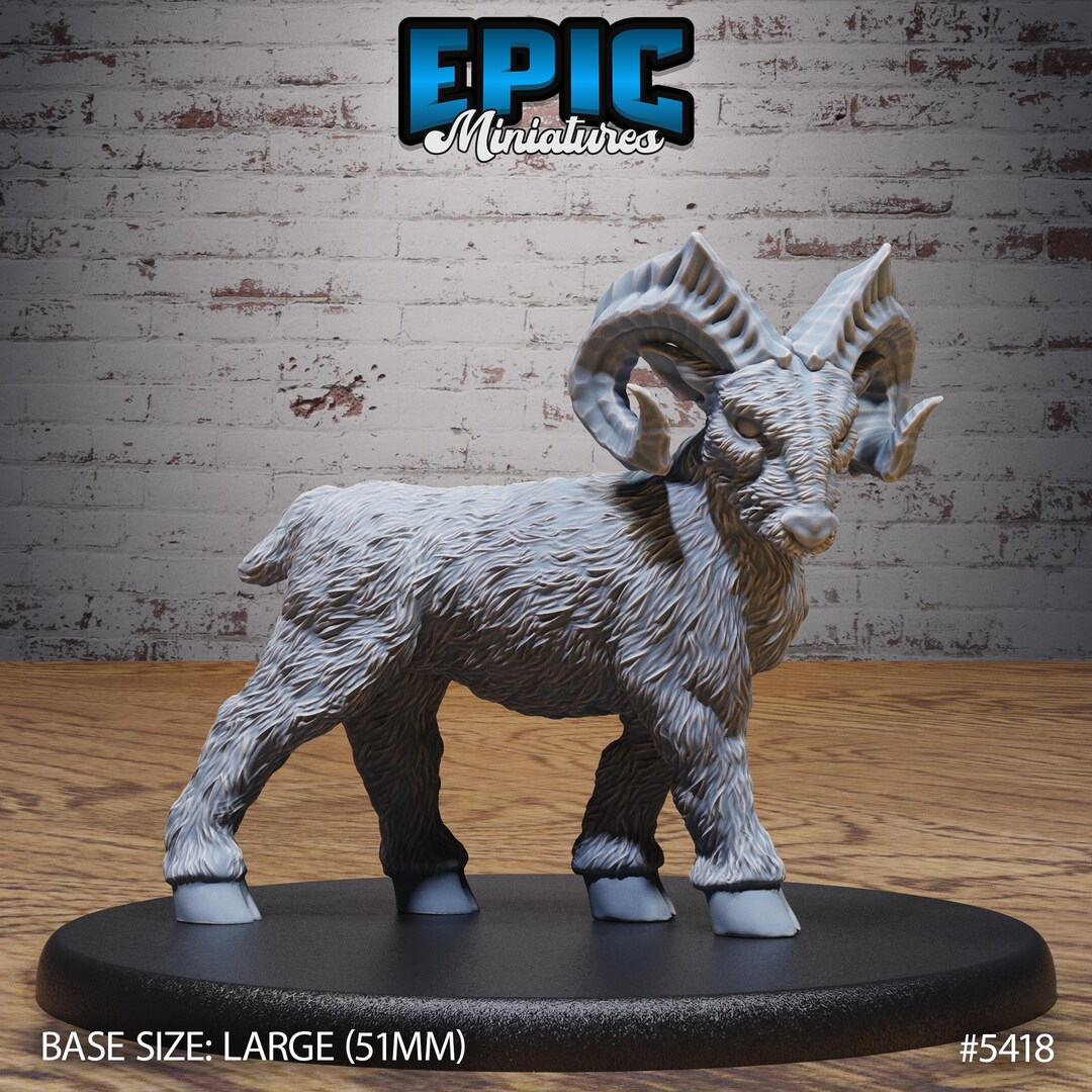 FREE S&H DND: Dwarf Goat. Epic Minis for Roleplaying Adventures. Ready ...