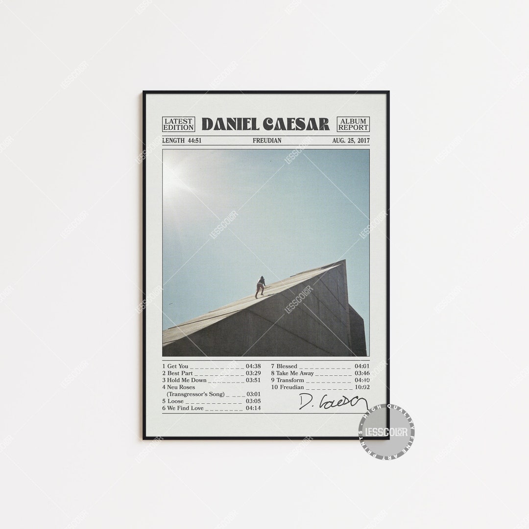 Daniel Caesar Retro Newspaper Print, Freudian Poster, Daniel Caesar ...