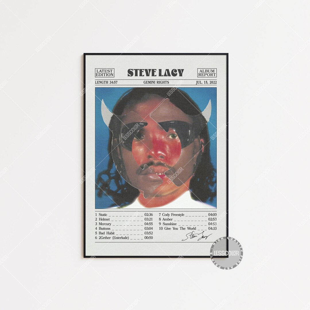 Steve Lacy Retro Newspaper Print, Gemini Rights Poster, Steve Lacy ...