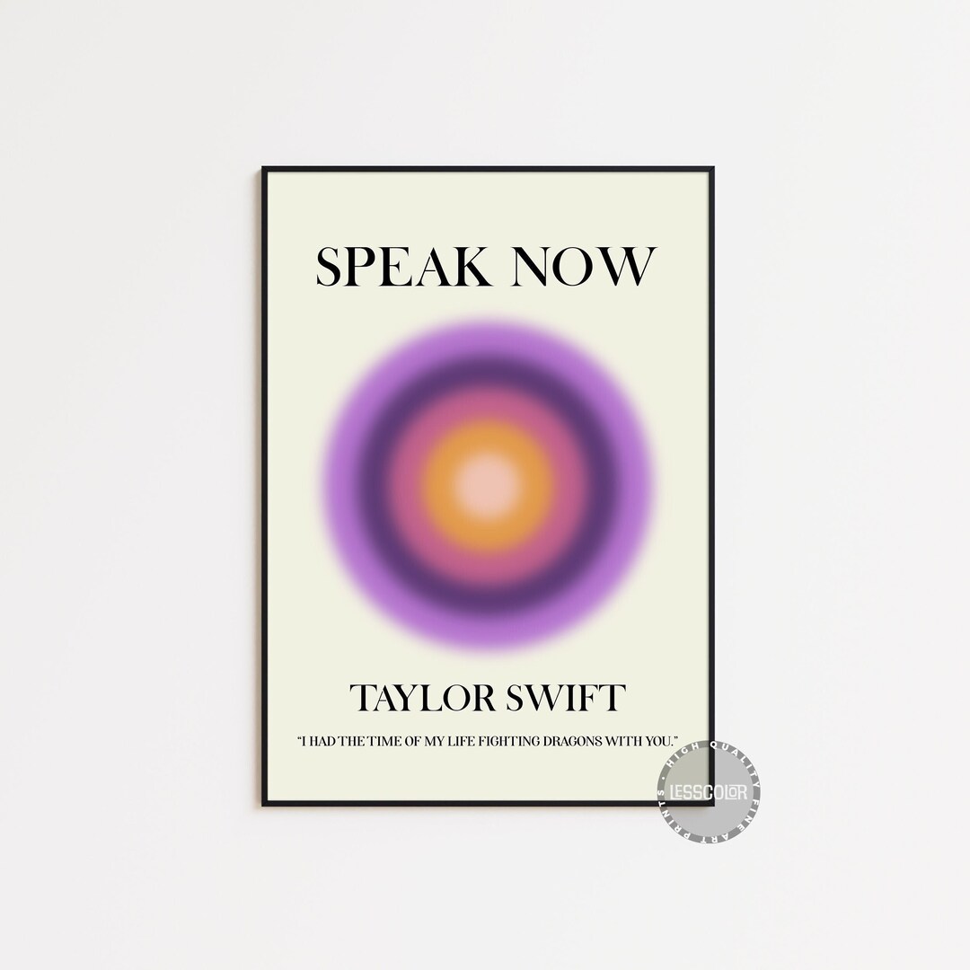 Taylor Swift Posters / Speak Now Poster / Album Cover Poster, Gradient ...