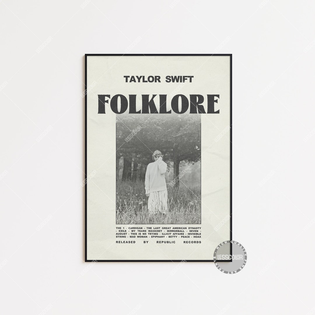 Taylor Swift Posters / Folklore Poster, Album Cover Poster, Poster ...