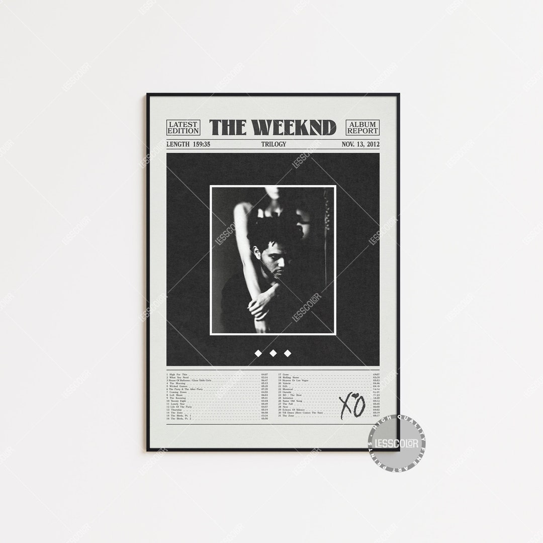 The Weeknd Retro Newspaper Print, Trilogy Poster, the Weeknd Poster ...