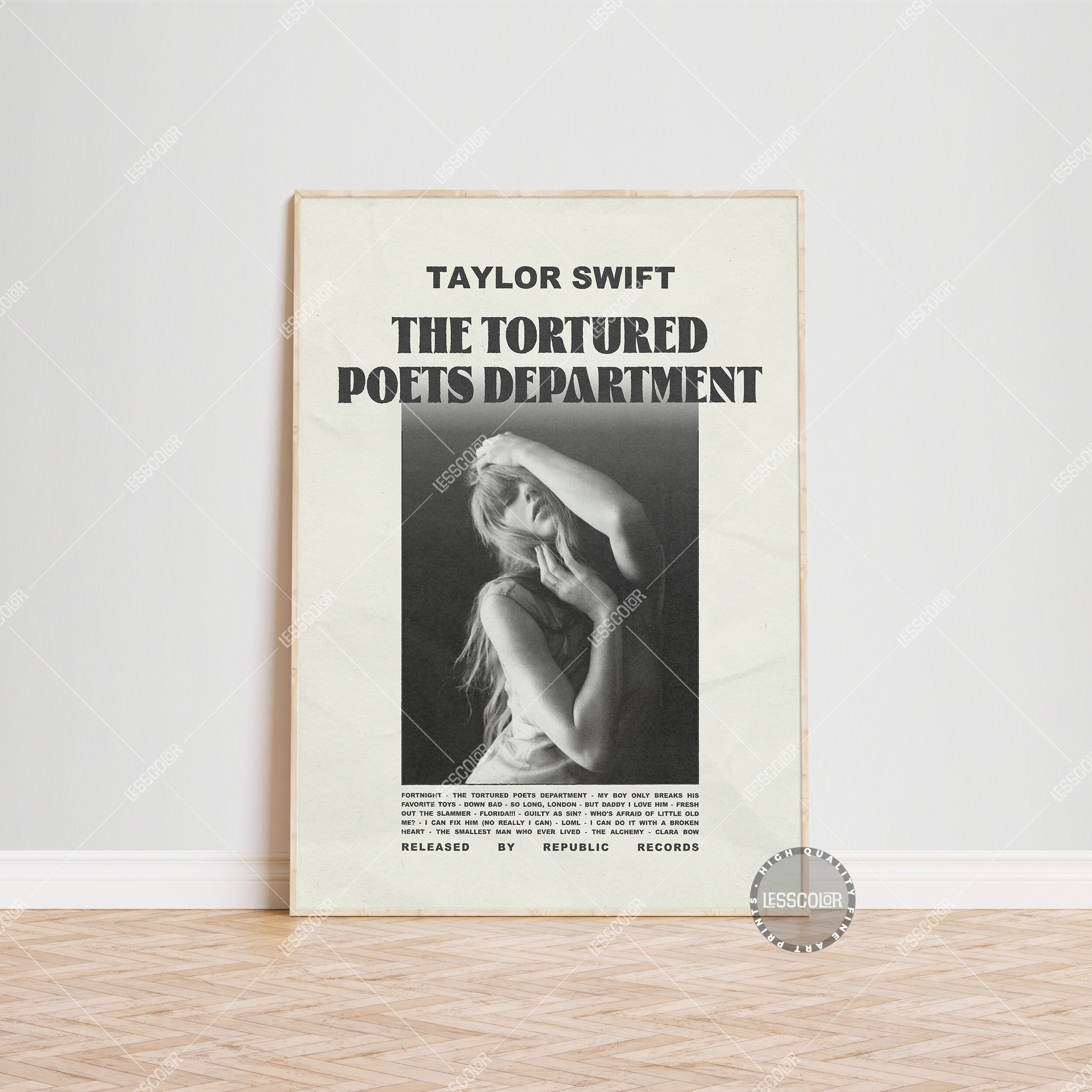 Taylor Swift Posters / the Tortured Poets Department Poster, Album ...