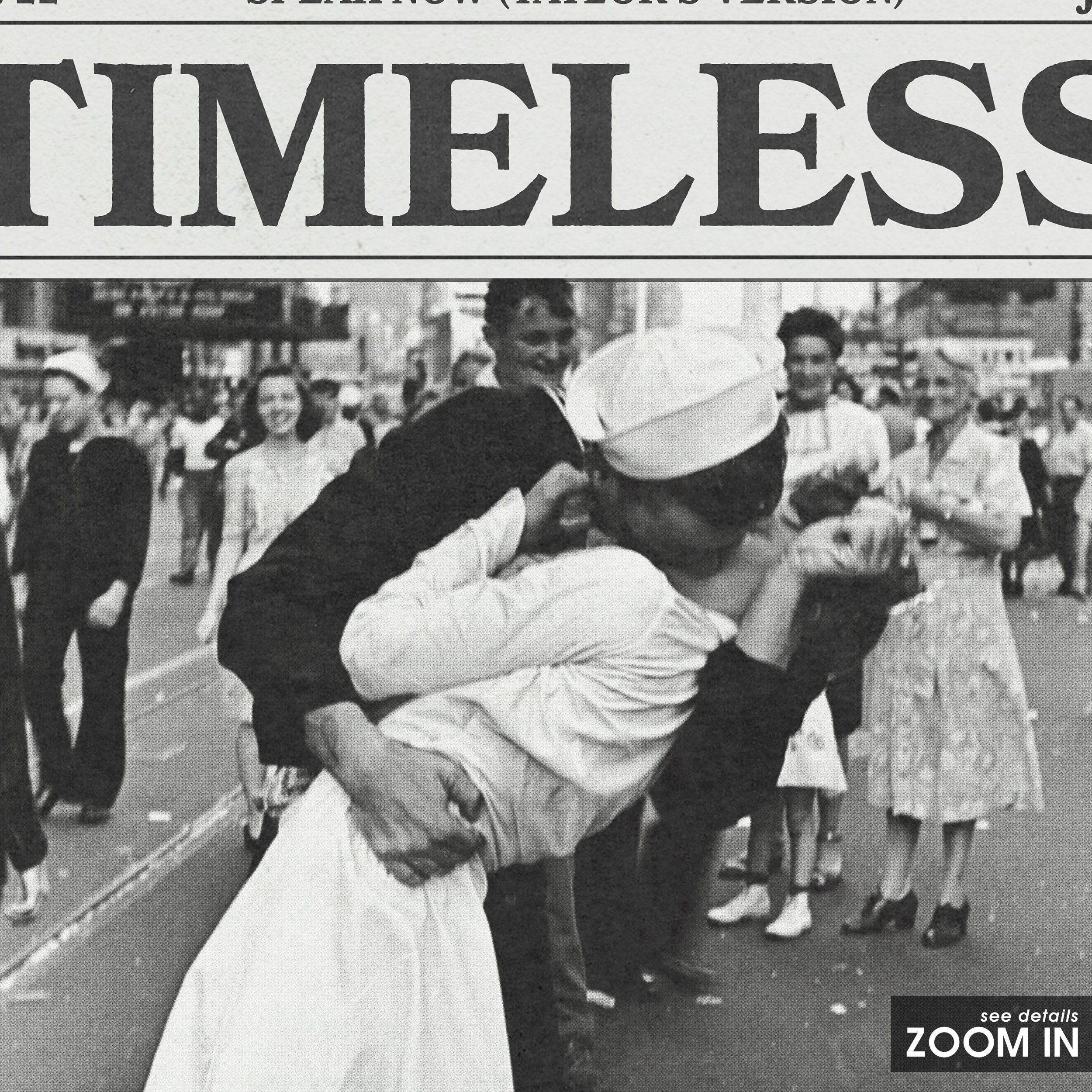 Taylor Swift Retro Newspaper Print, Timeless Poster, Timeless Lyrics ...