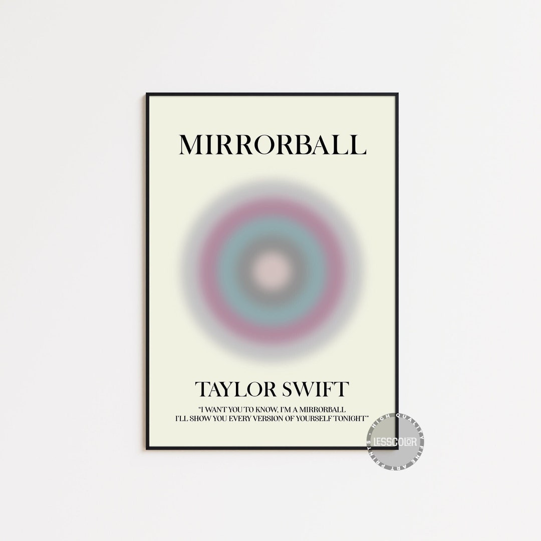 Taylor Swift Posters /mirrorball Poster / Album Cover Poster, Gradient ...