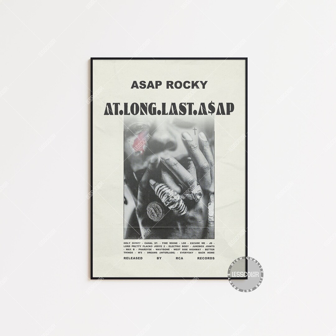 ASAP Rocky Poster / At.long.last.asap / Album Cover Poster Poster Print ...