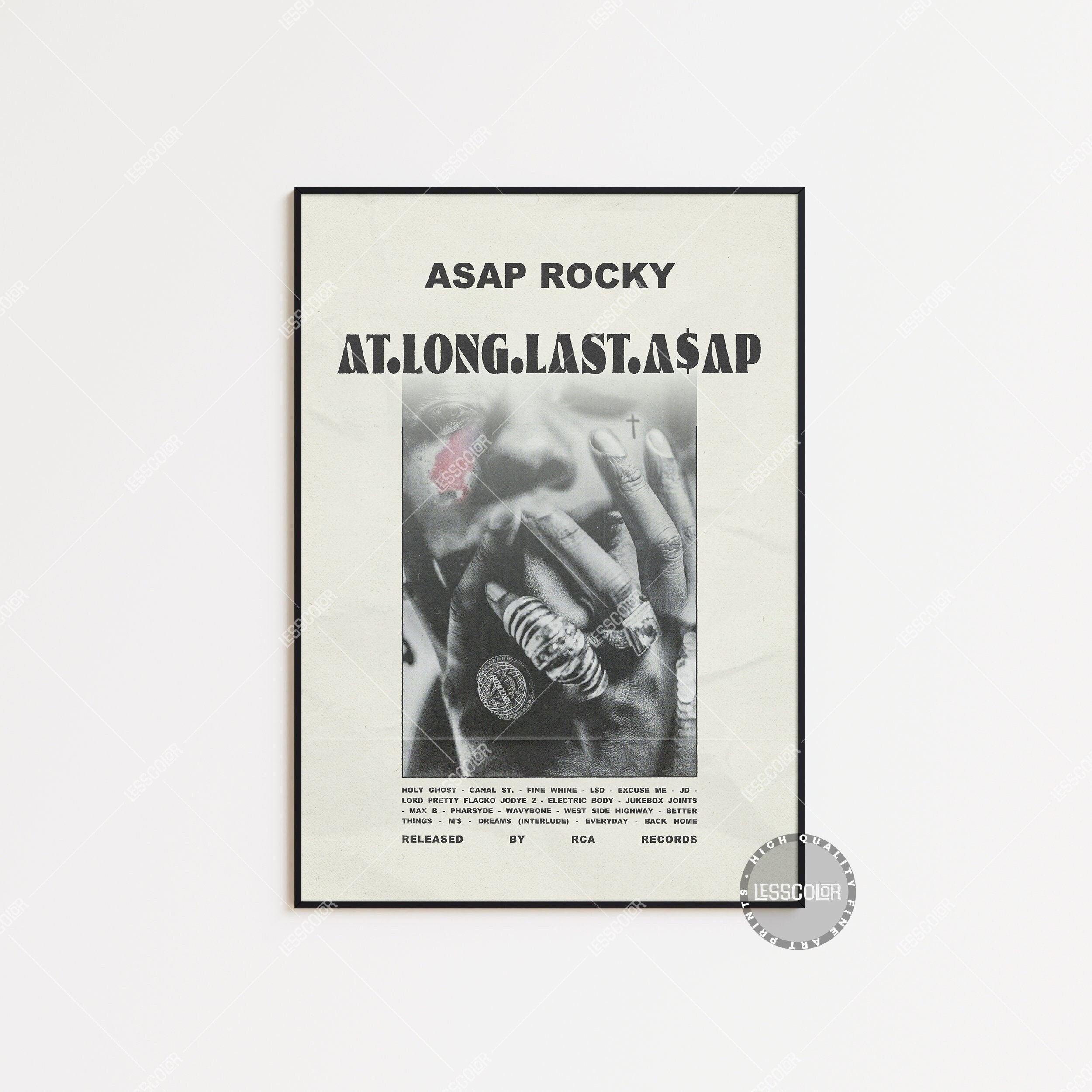 ASAP Rocky Poster / At.long.last.asap / Album Cover Poster Poster Print ...