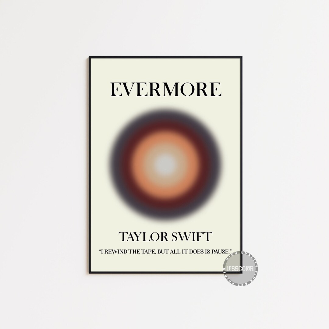 Taylor Swift Posters / Evermore Poster / Album Cover Poster, Gradient ...
