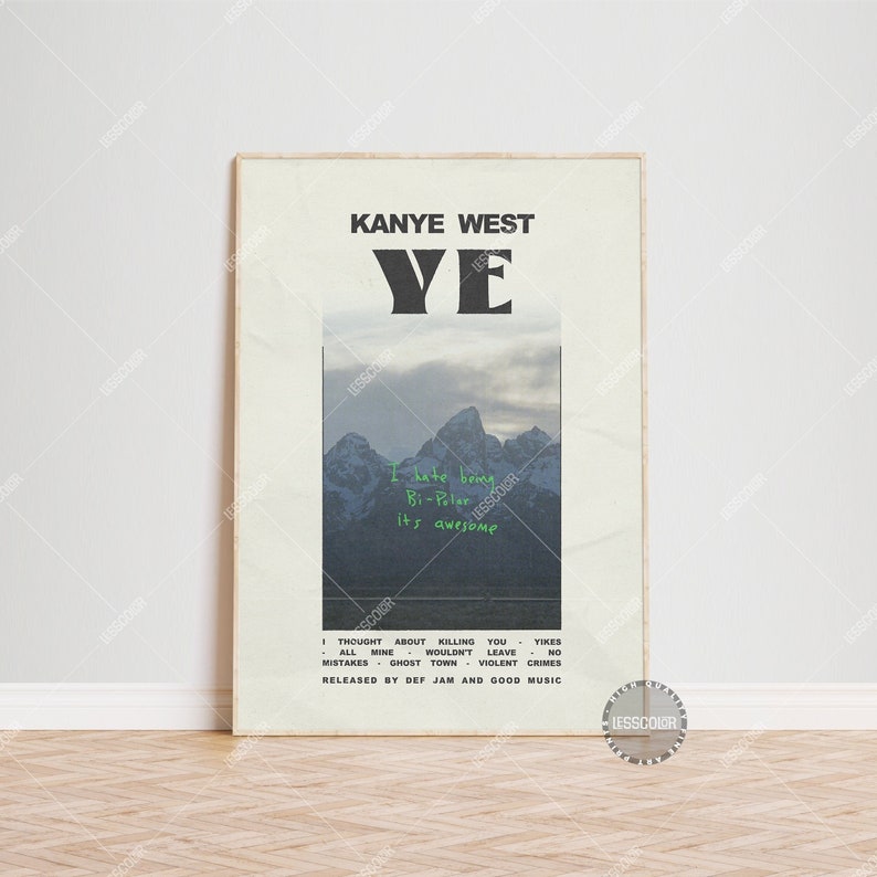 Kanye West Poster / YE Poster / Album Cover Poster Poster Print Wall ...