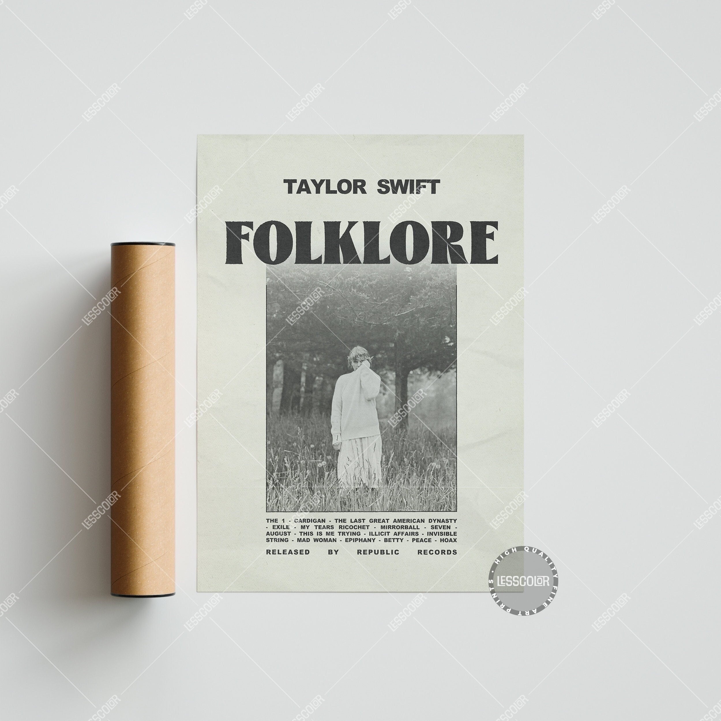 Taylor Swift Posters / Folklore Poster, Album Cover Poster, Poster ...