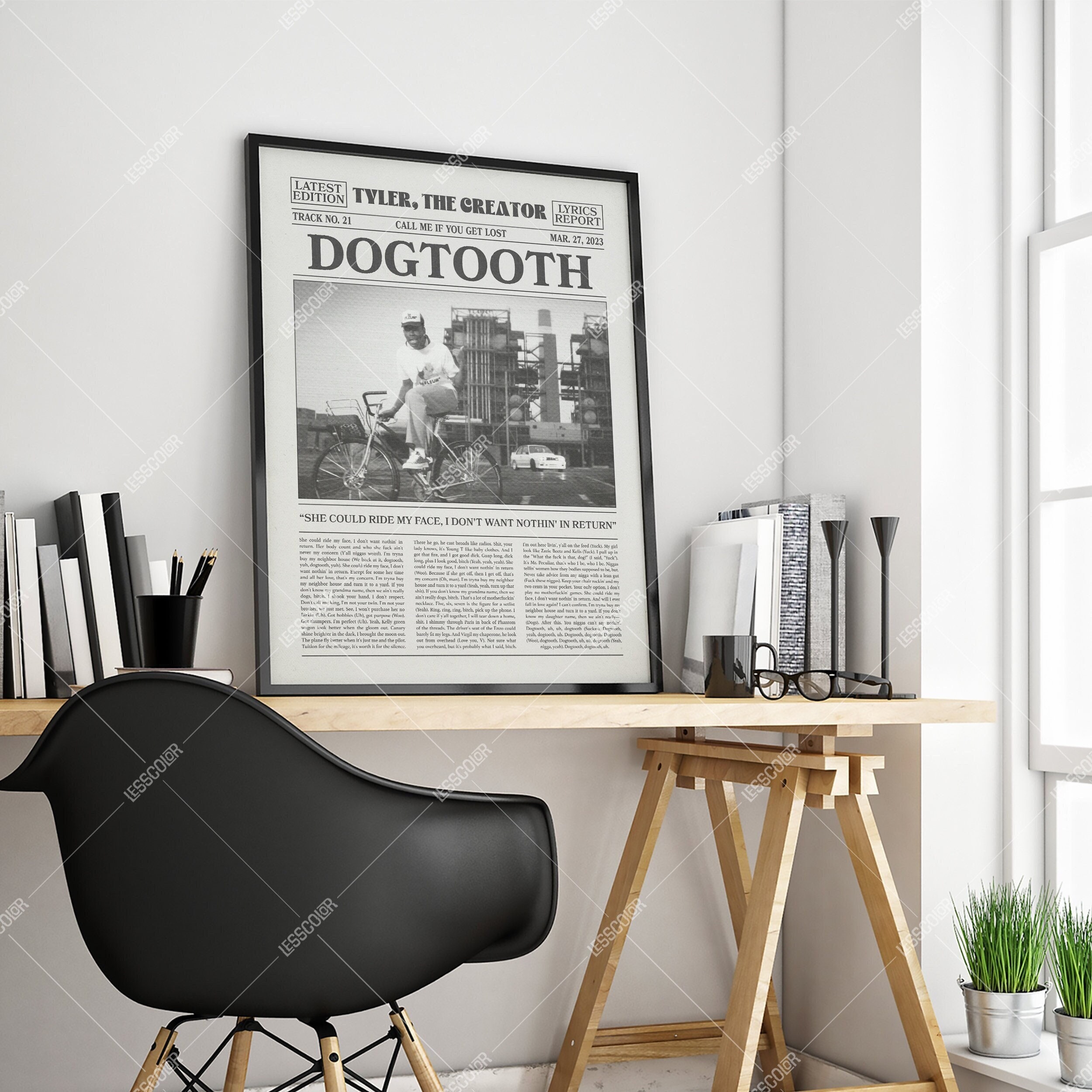 Tyler, the Creator Retro Newspaper Print, DOGTOOTH Poster, DOGTOOTH ...