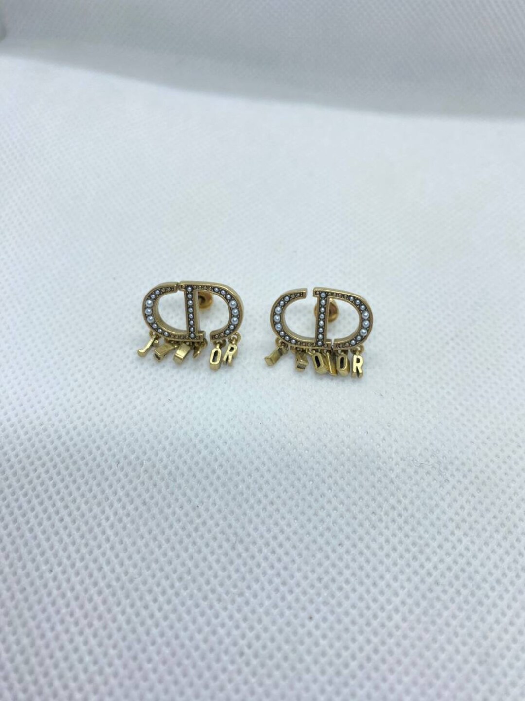 Vintage Christian Dior Charm Letters Stud Earrings - Etsy