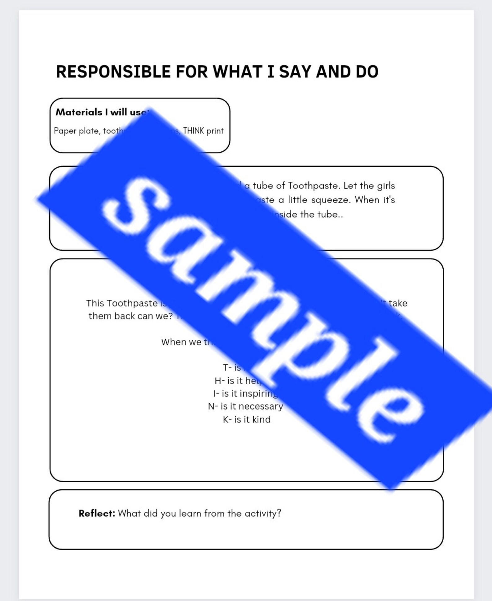 Responsible for What I Say and Do. Dasiy Petal - Etsy