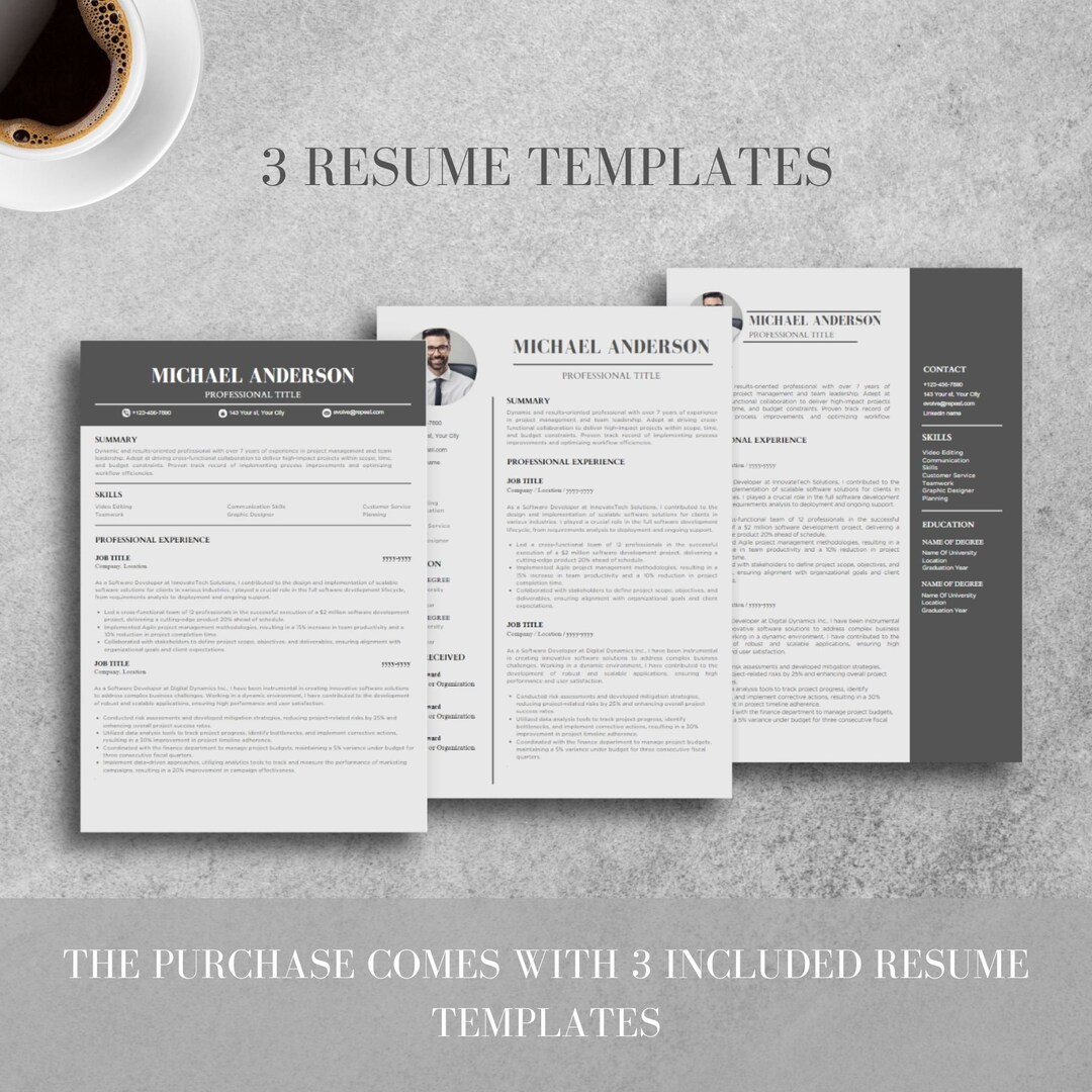 Modern Resume, Resume Template, Resume, Resume Word, Resume Canva ...