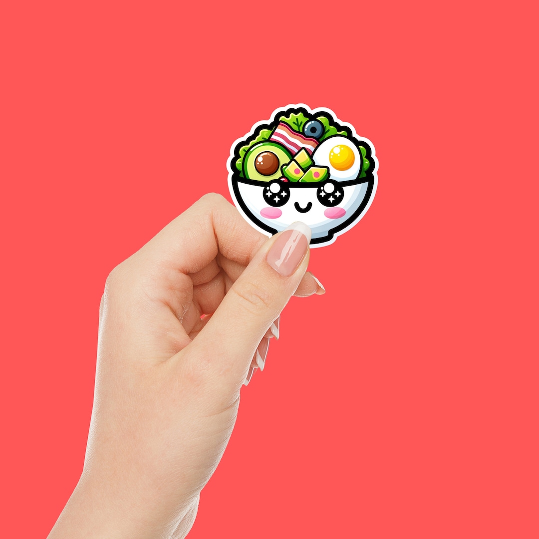 Cute Little Cobb Salad Comic Style Sticker in 5 Variations - Etsy