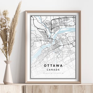 Ottawa Map Print | Ottawa Poster | Wall Art | Geographic Print ...
