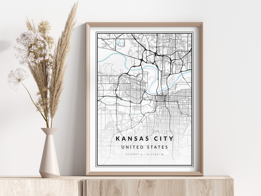 Kansas City Map Print | Kansas City Poster | Wall Art | Geographic ...