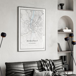 Budapest City Map Print | Budapest Poster | Wall Art | Geographic Print ...