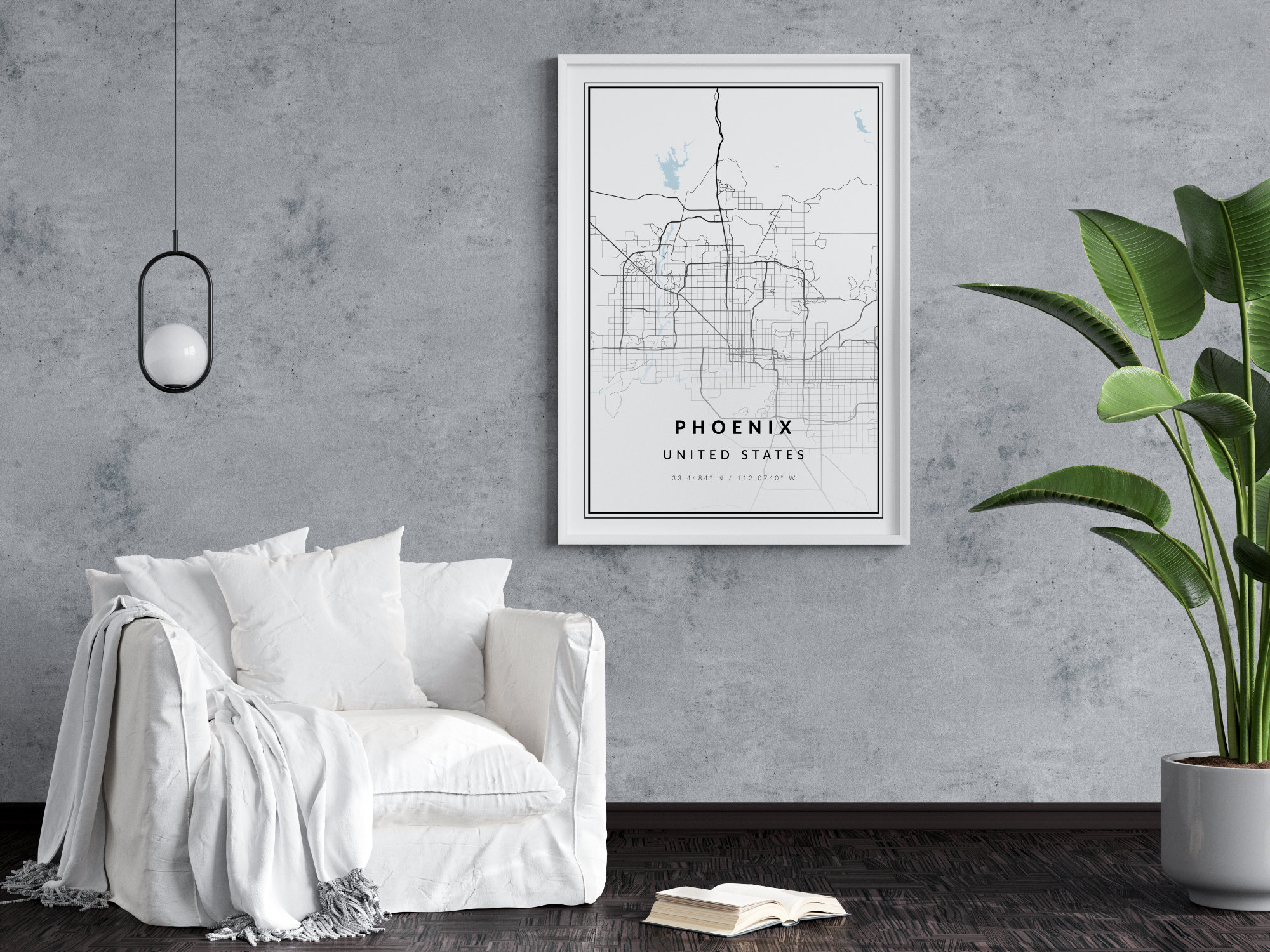 Phoenix City Map Print | Phoenix Poster | Wall Art | Geographic Print ...