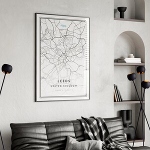 Leeds City Map Print | Leeds Poster | Wall Art | Geographic Print ...