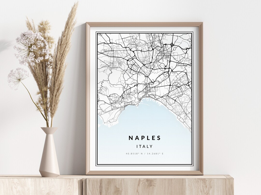 Naples City Map Print | Naples Poster | Wall Art | Geographic Print ...
