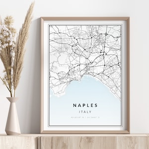 Naples City Map Print | Naples Poster | Wall Art | Geographic Print ...