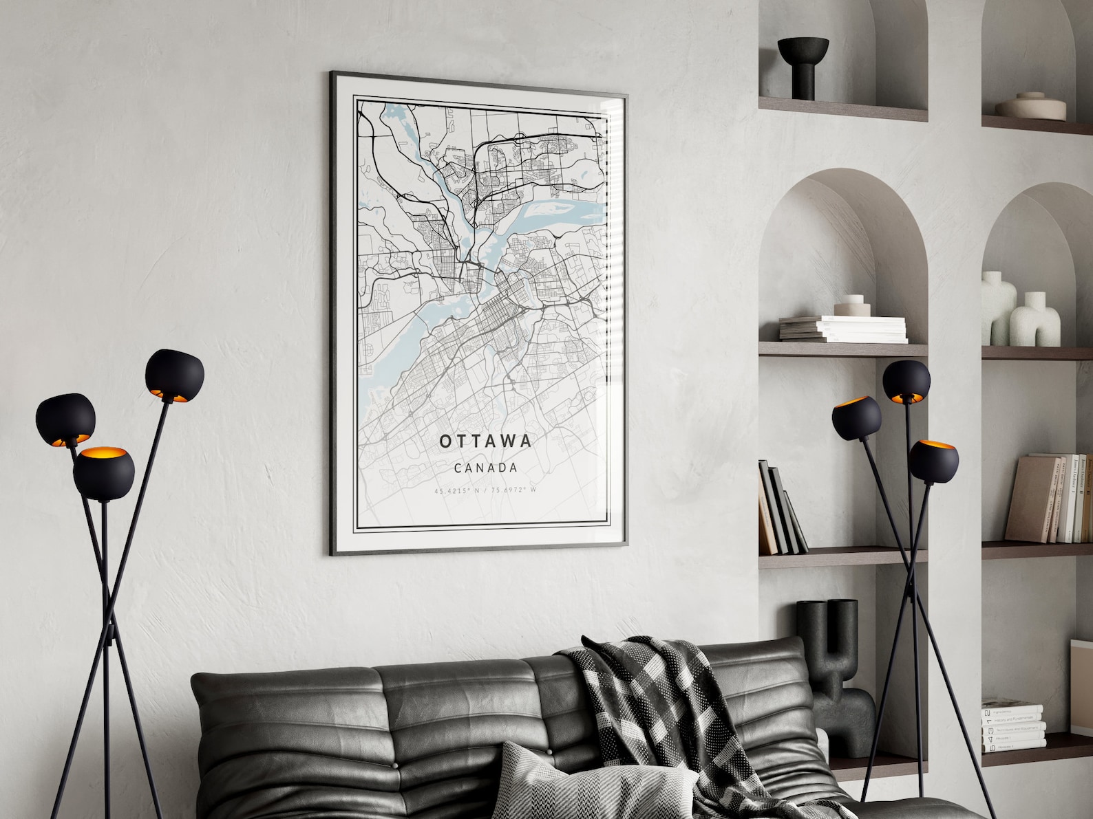 Ottawa Map Print | Ottawa Poster | Wall Art | Geographic Print ...