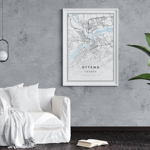 Ottawa Map Print | Ottawa Poster | Wall Art | Geographic Print ...