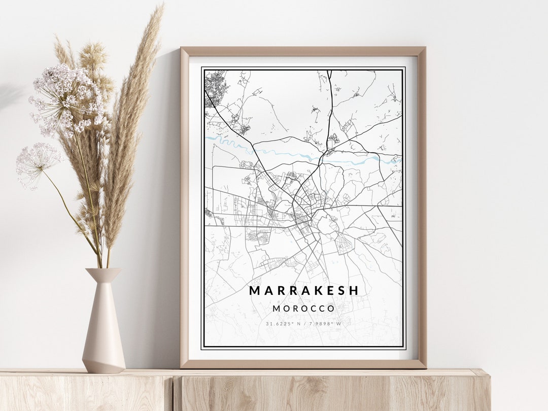Marrakesh City Map Art Print (digital Download) - Etsy