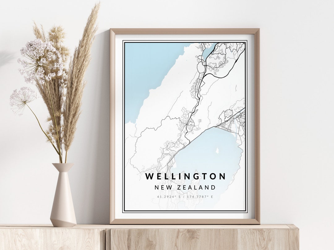 Wellington City Map Print | Wellington Poster | Wall Art | Geographic ...