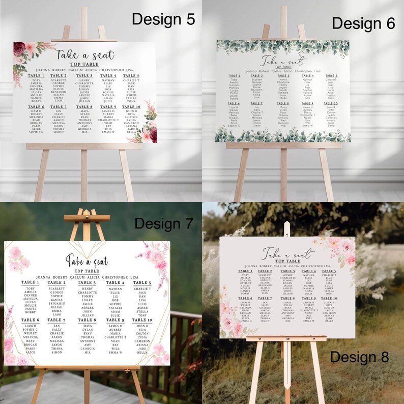 A2 Wedding Seating Plan - Etsy