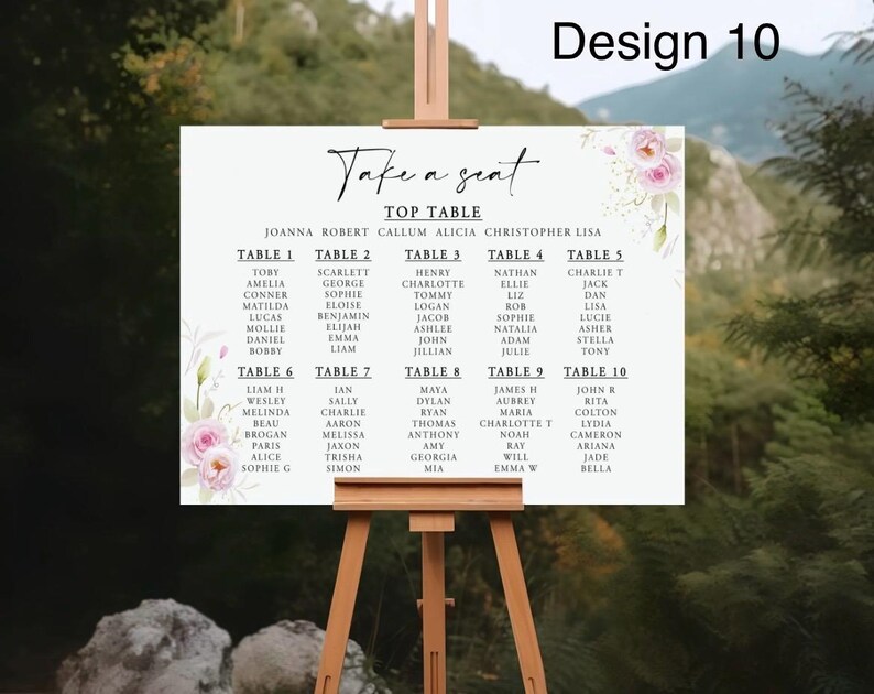 A2 Wedding Seating Plan - Etsy