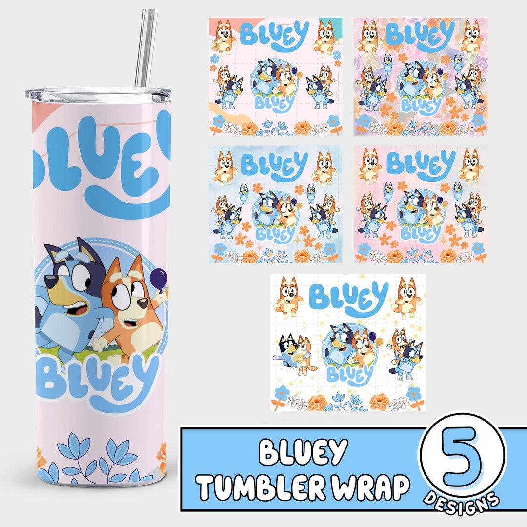 Bundle Bluey Skinny Tumbler Wrap Png, Bluey Tumbler Wrap, Bluey Spring ...