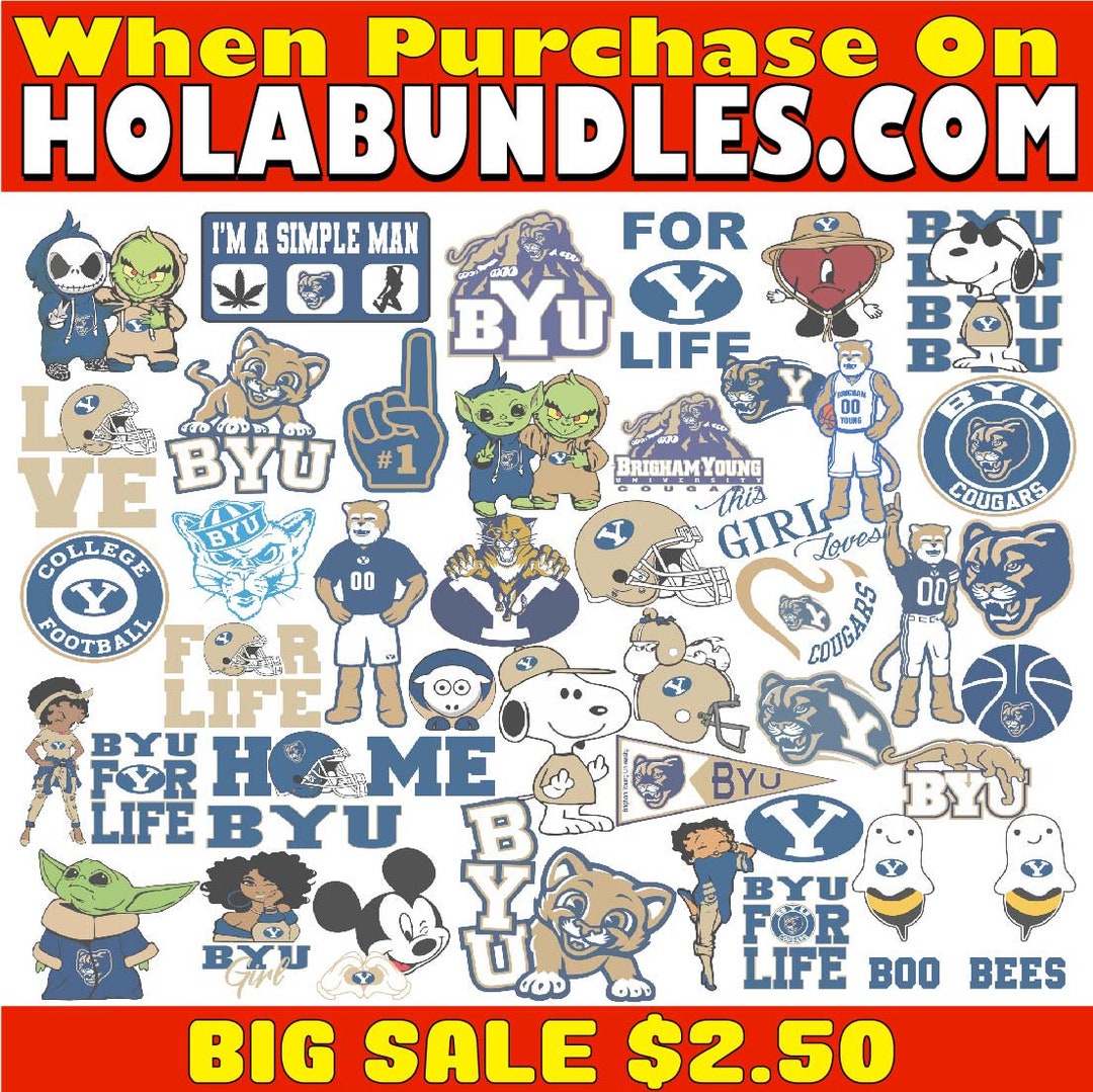 Mega Bundle Svg, BYU Cougars Svg, Cougars Svg, N-caa Football Teams , N ...