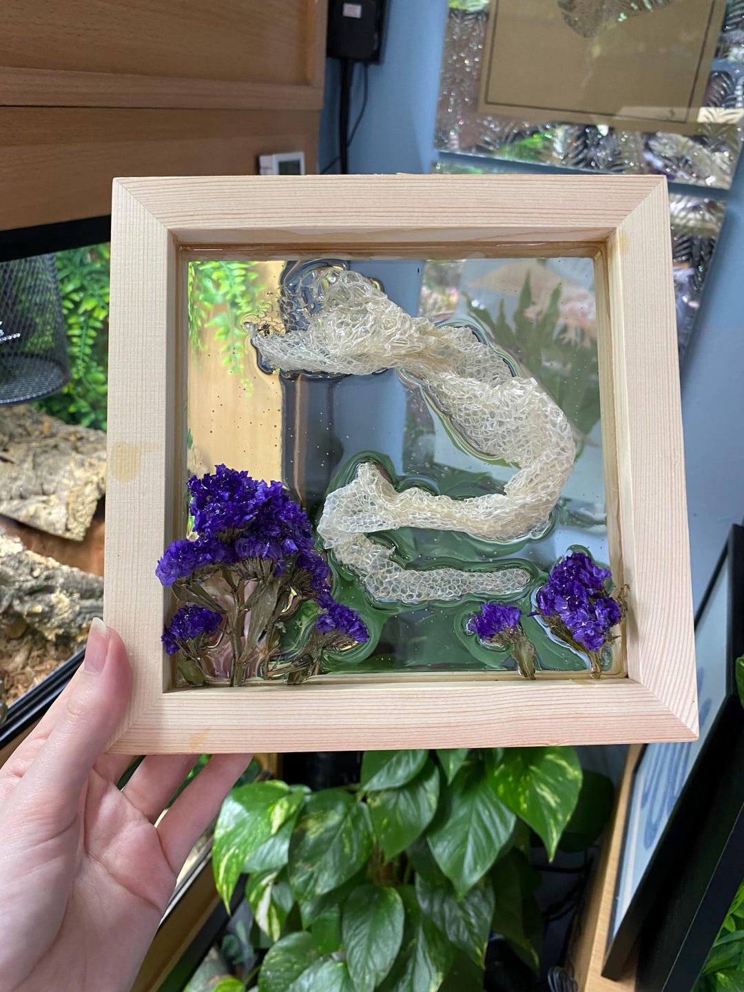 Floral Purple Snake Shed Frame - Etsy