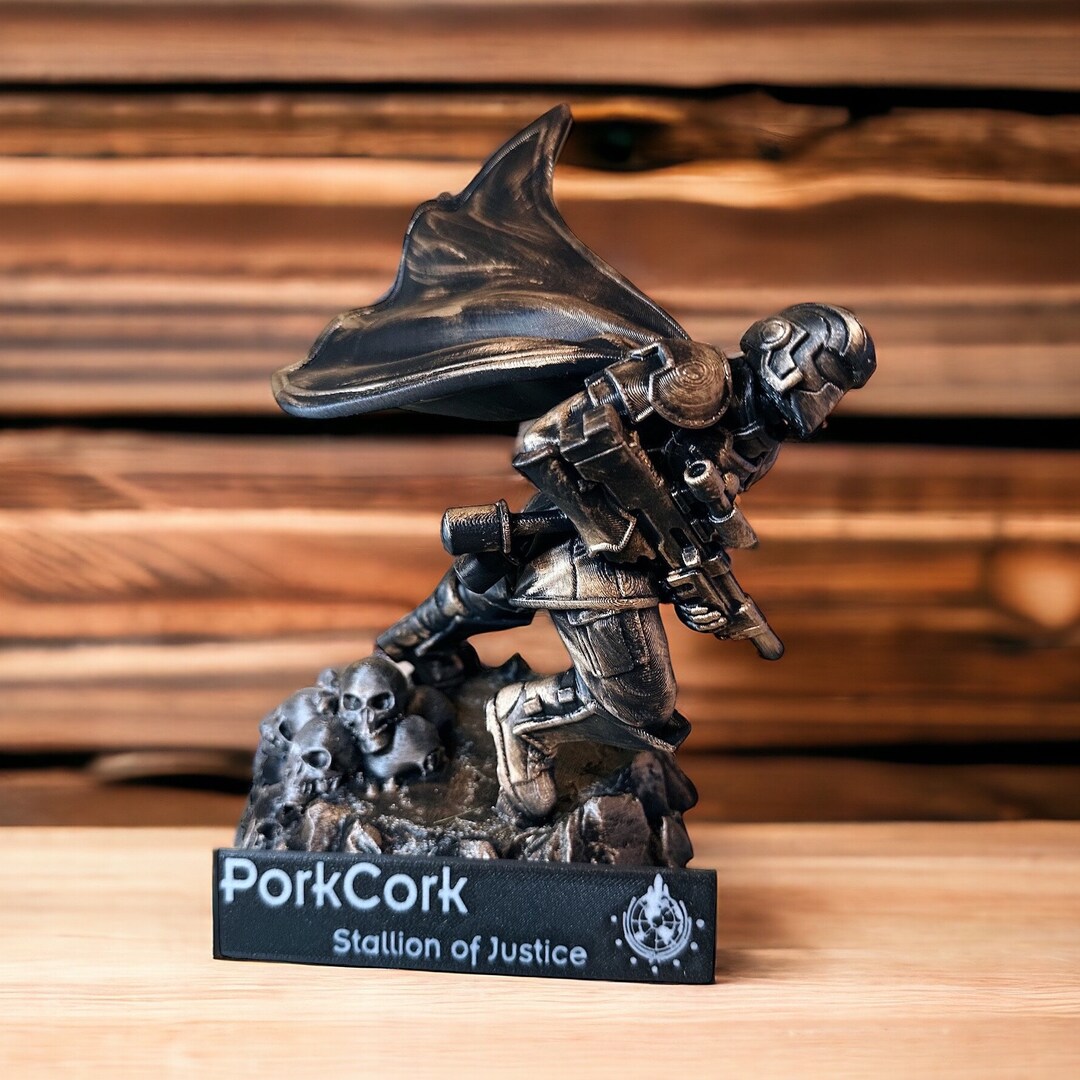 Helldivers 2 Custom Statue Ornament, Rocky Base or Plain, Bronze or ...