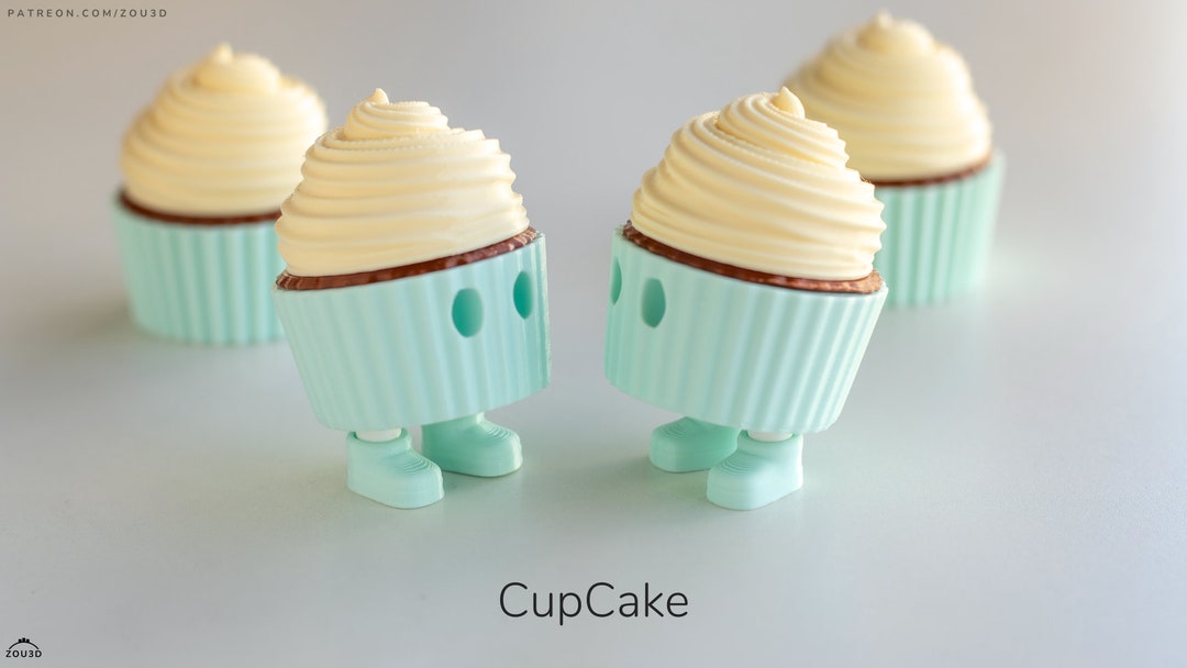 Baby Cupcake, 3D Printed Articulated Flexible Fidget Toy/keyring ...