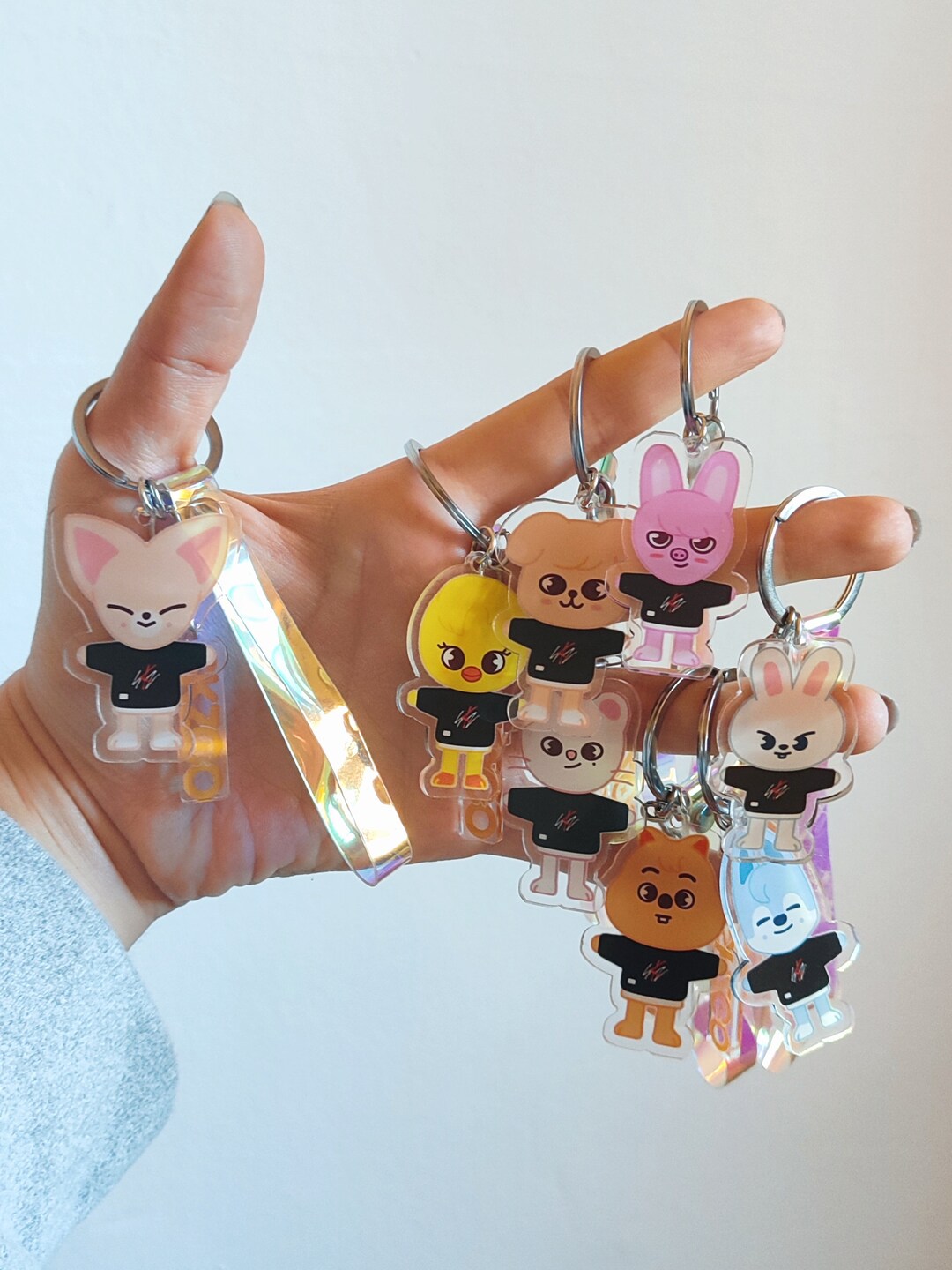 SKZOO Keychains Wolfchan, Dwaekki, Quokka, Leebit, Bbokkari, Jiniret ...