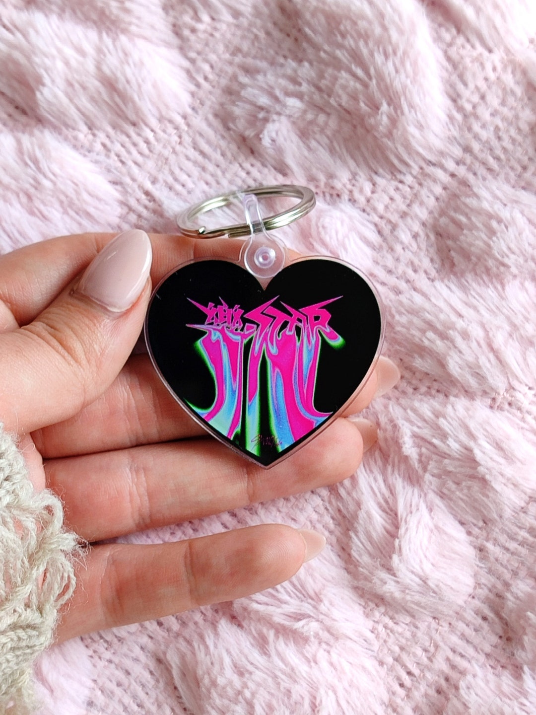 Stray Kids Rockstar Keychain SKZ Free Photocard - Etsy