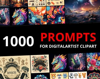 100 Prompts Digital Art Clipart, Watercolor Beautiful Digitalartsi ...