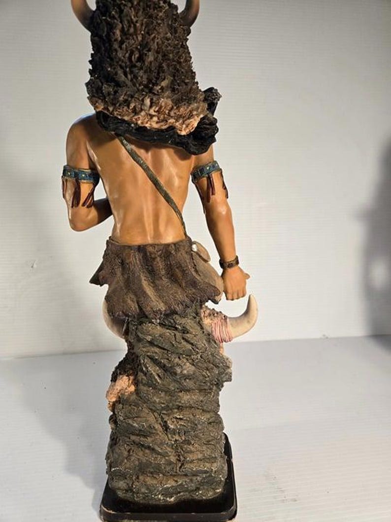 Vintage Native American Figure 18" Tall - Etsy