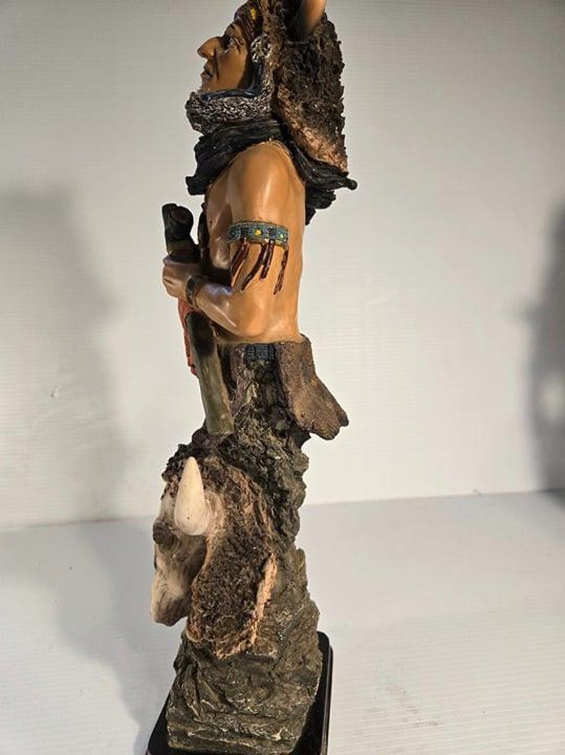 Vintage Native American Figure 18" Tall - Etsy
