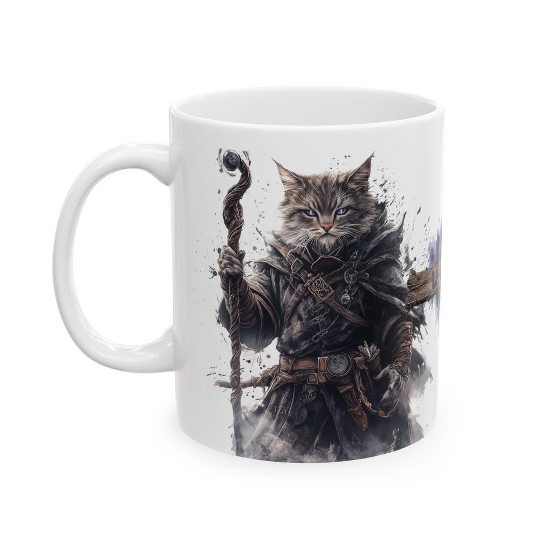 Warlock Cat Mug - Fantasy RPG Gift - Cat Lover's Mug - D&D Warlock ...