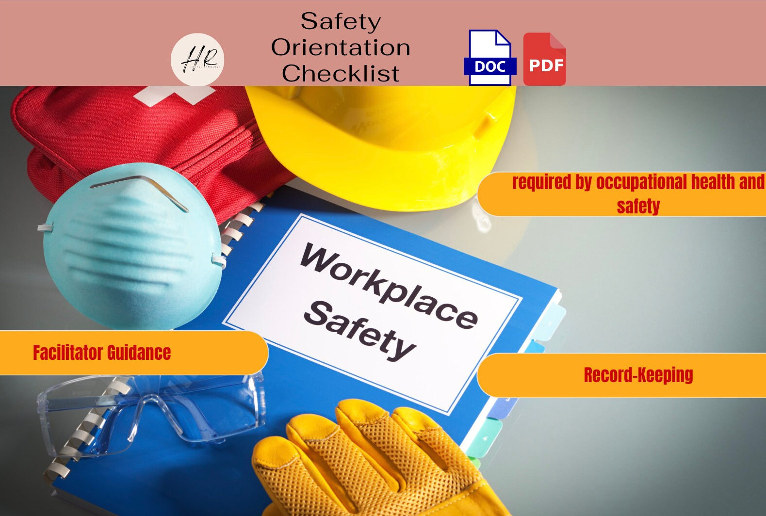 Safety Orientation Checklist HR New Hire Template Editable MS Word ...