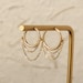 14K Daith Earring Hoop, Double Chain Hinged Daith Ring Solid Gold, Gold ...